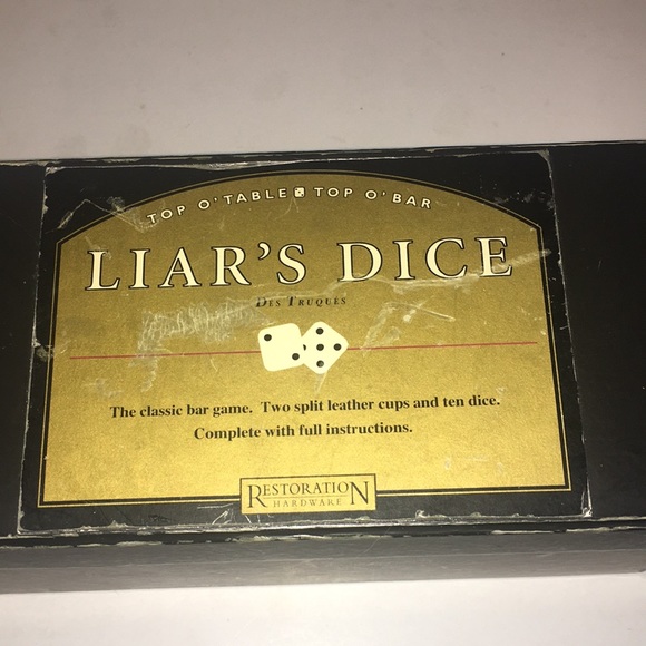 2004 restoration hardware | Games | Vintage Liars Dice Game In Original ...